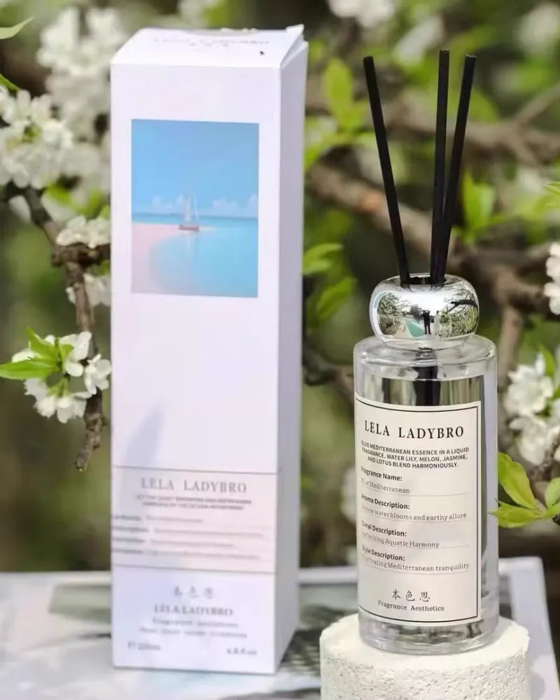 Lela Ladybro Blue Mediterranean Reed Diffuser | Unique Bunny