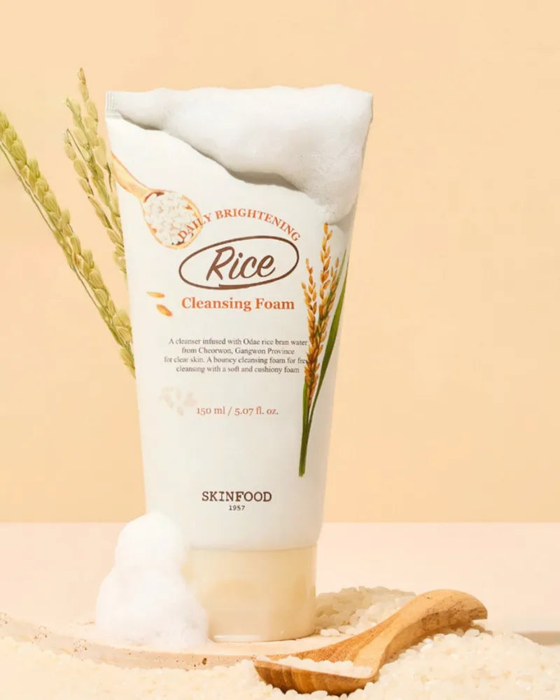 SKINFOOD Rice Brightening Daily Cleansing Foam | Unique Bunny